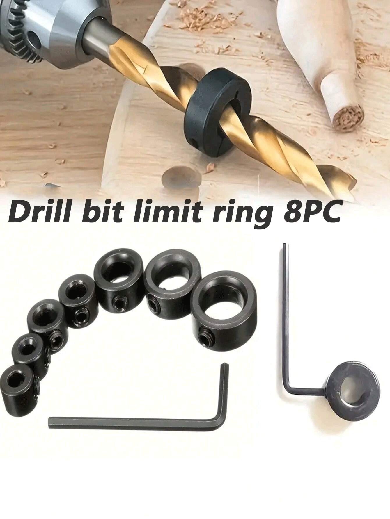 8pcs Drill Stop Rings, Depth Positioning Shaft Rings With Hexagonal And ...