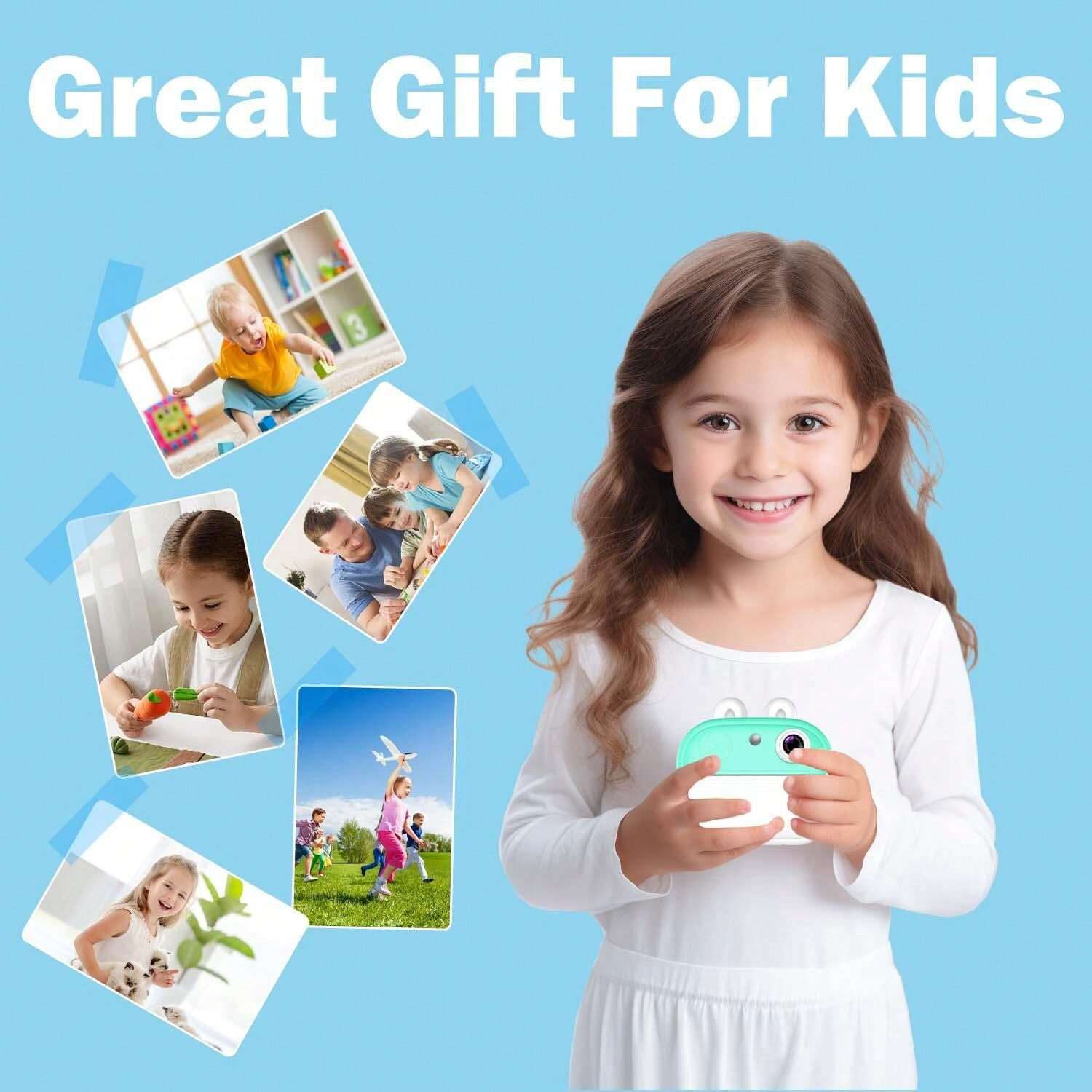 Kids Camera Instant Print,Kids Camera For Boys And Girls, Kids Digital ...