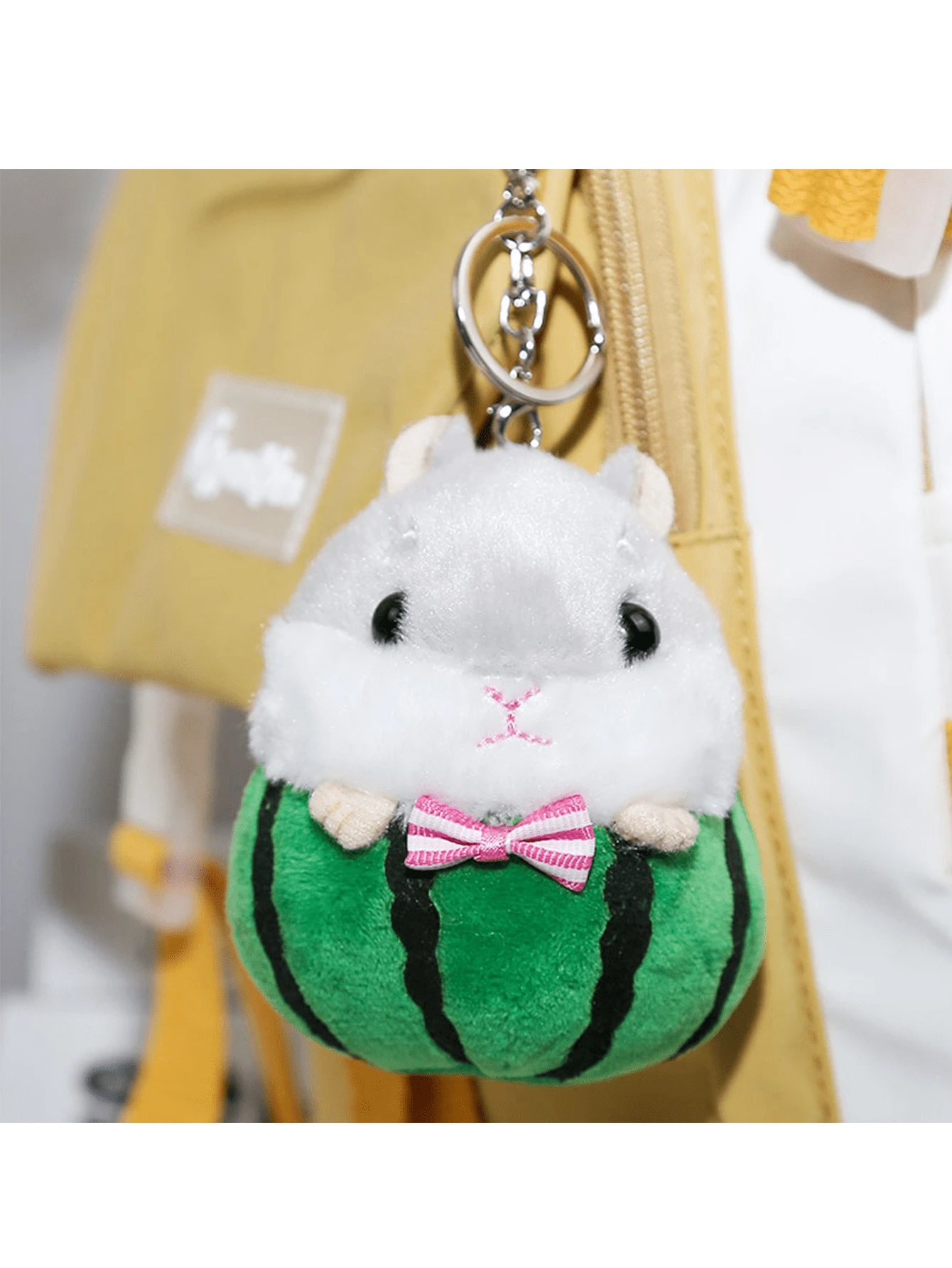 1pc Cute Hamster Keychain Fruit Pendant Hamster Plush Small Mouse ...