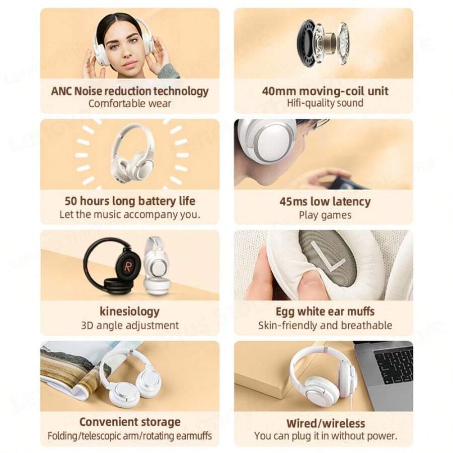 lenovo ThinkPlus TH40 Stereo draadloze Bluetooth-oortelefoon ...