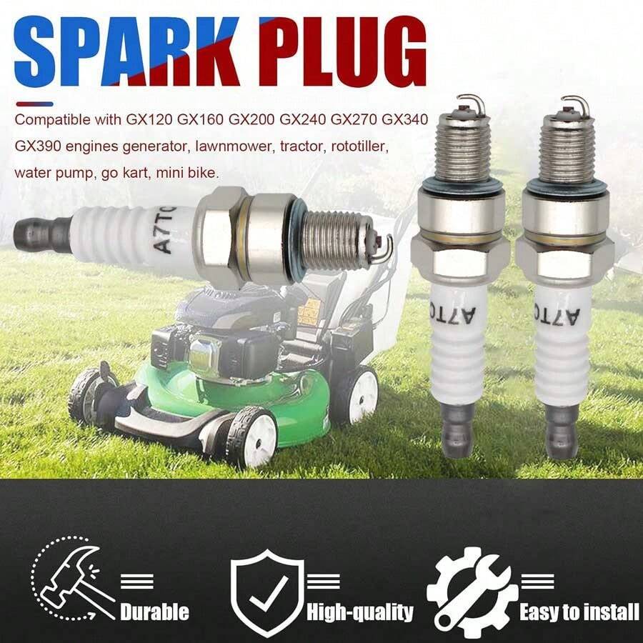 Spark Plug F7TC For GX120 GX160 GX200 GX240 GX270 GX340 GX390 Generator Lawnmower Tractor ...