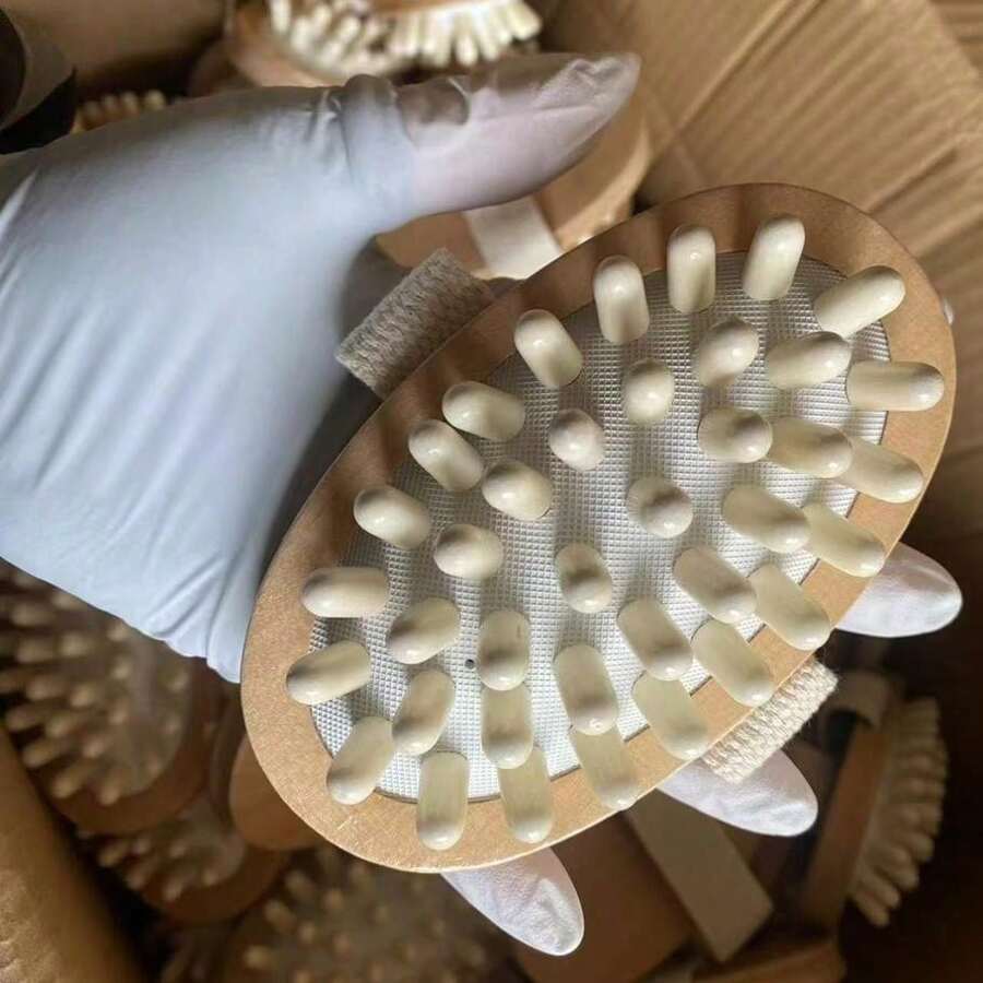Wooden Bullet-Shaped Air Cushion Massager, Full Body Massage Machine ...