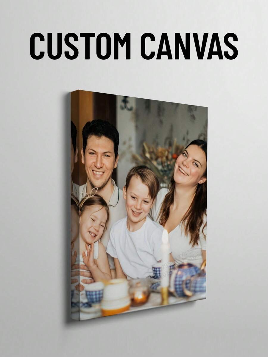 1pc Framed Photo Canvas Prints, Best Family Photo, Gift Idea, Custom ...