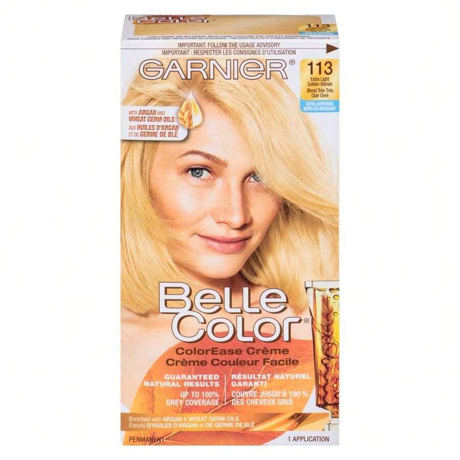 Garnier Belle Color ColorEase Creme Hair Dye 113 Extra Light Golden ...