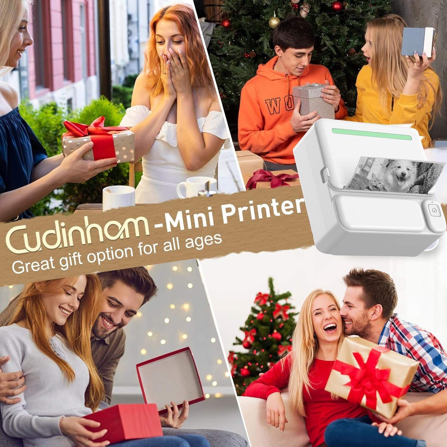 Impresora mini portátil sin tinta, impresora mini inalámbrica con 6 ...