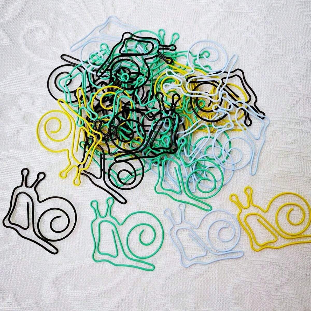 15/25pcs Cute Snail-Shaped Paper Clips, Snail Bookmark Clips, Office ...