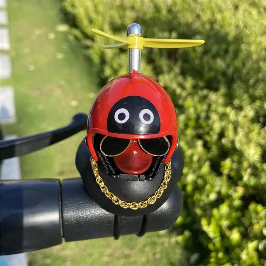 1pc Street Motorcycle Moped Handlebar Accessory, PVC Duck Statue With ...