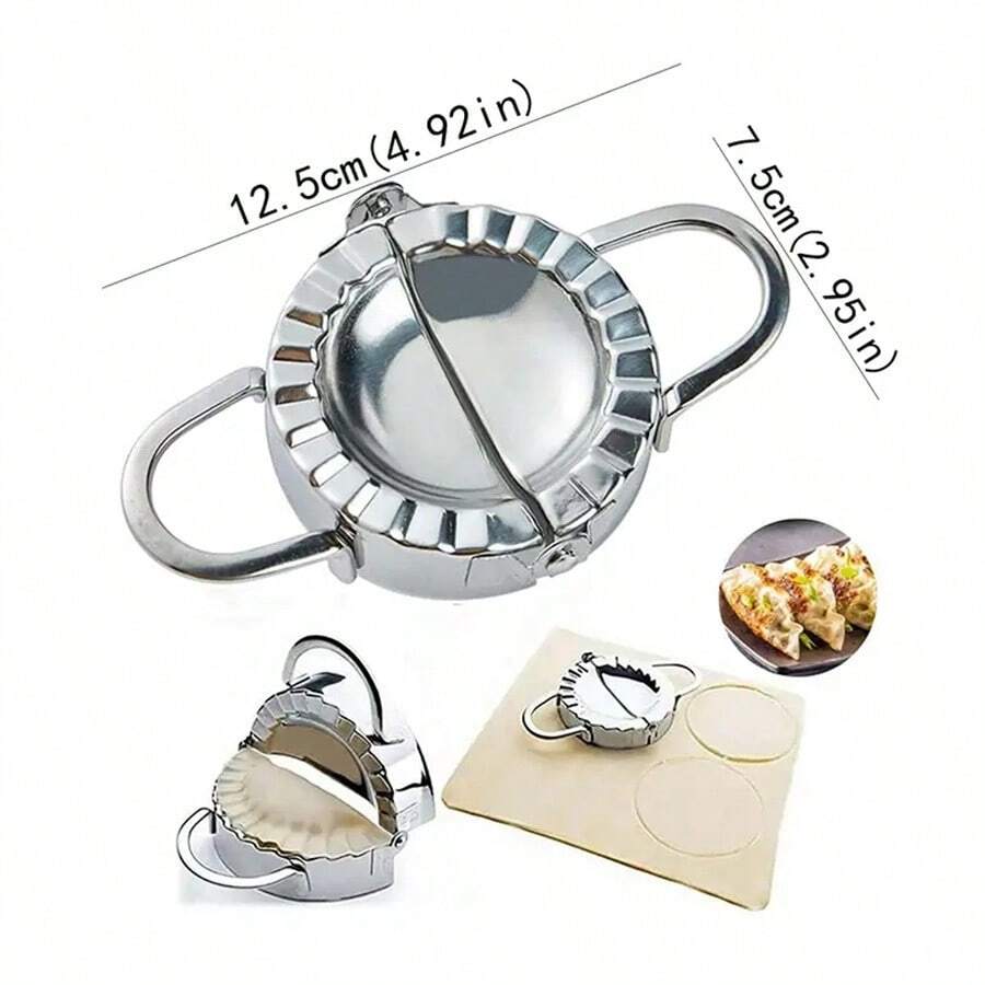 Effortless Dumpling Perfection: Stainless Steel Dumpling Maker Press ... Effortless Dumpling Perfection: Stainless Steel Dumpling Maker Press ...