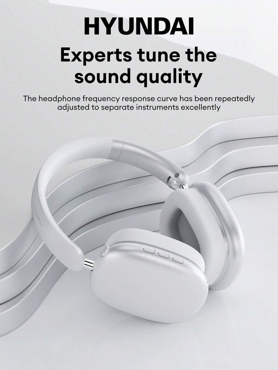 Hyundai HYUNDAI MusPods-Max Bluetooth Headphones With ENC Noise ...