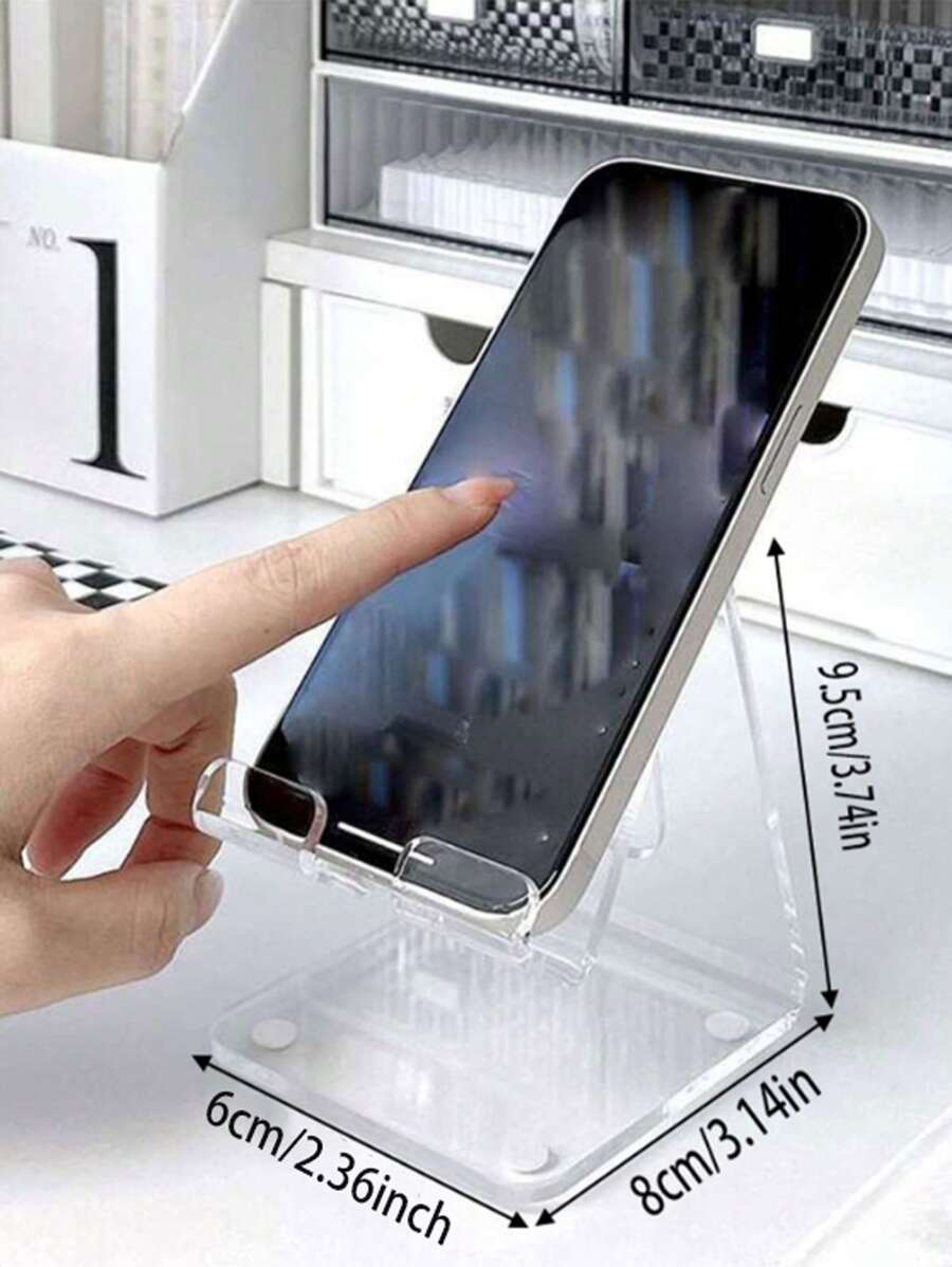 1pc Acrylic Telephone Stand For Home Office, Pc Monitor Riser ...