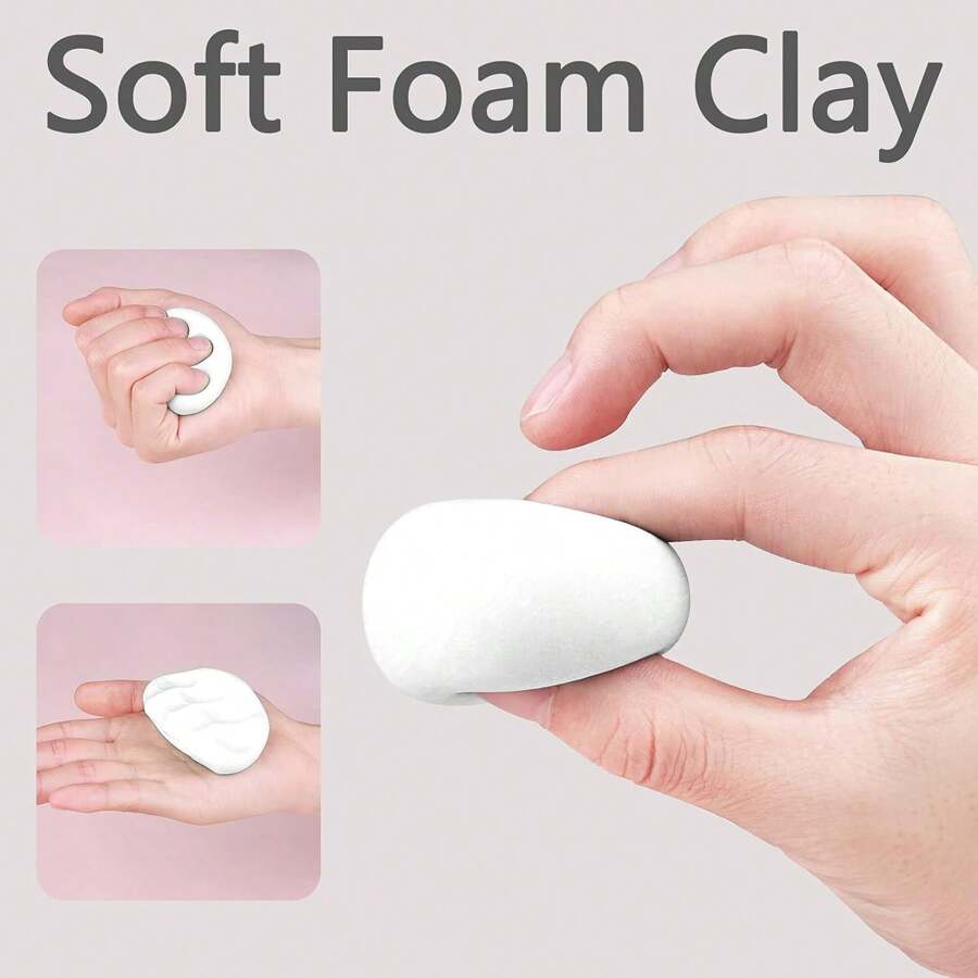 1 Pack Modeling Foam Clay - 1.1 Lbs Air Dry Clay Super Light Magic Clay ...