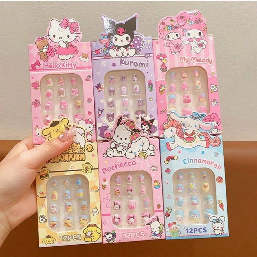 4 Sheets/48pcs Hello Kitty Cute Nail Stickers, Sweet & Adorable For ...