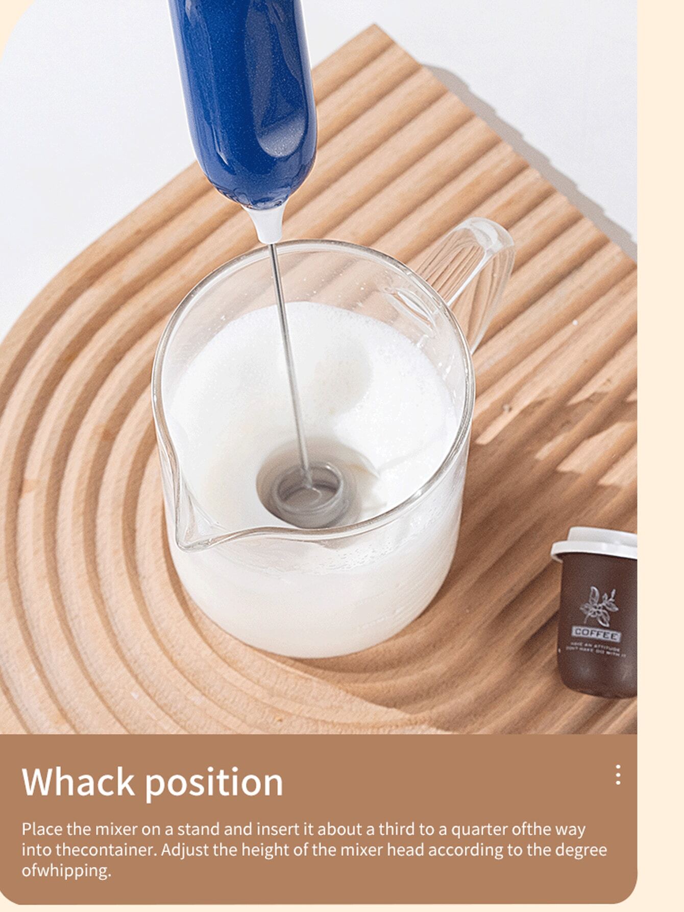Electric Milk Frother, Coffee Frother, Household Mini Milk Frother ...