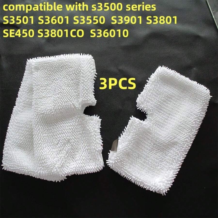 3pcs Microfiber Steam Mop Replacement Pads For Shark Models S3501 ...