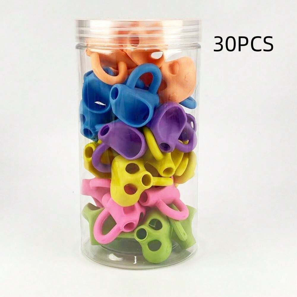 6/12/30pcs Student Pen Grip Writing Assistive Corrector Kit With Soft ...