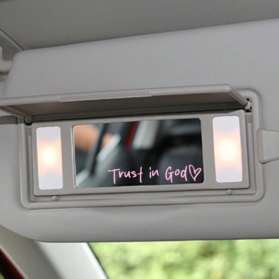 Bible Verses Christian Mirror Sticker - Trust In God, Faith Hope Love ...