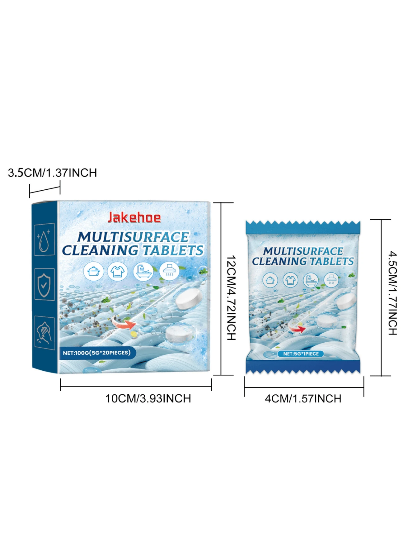 Multi Surface Cleaning Effervescent Tablets Toilet Odor Removal ...