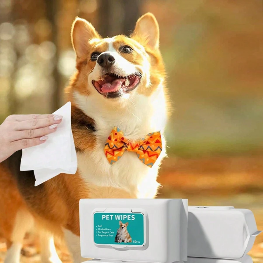 1 Pack Pet Wet Wipes 80 Sheets, Disposable Unscented Cleaning Wipes For ...