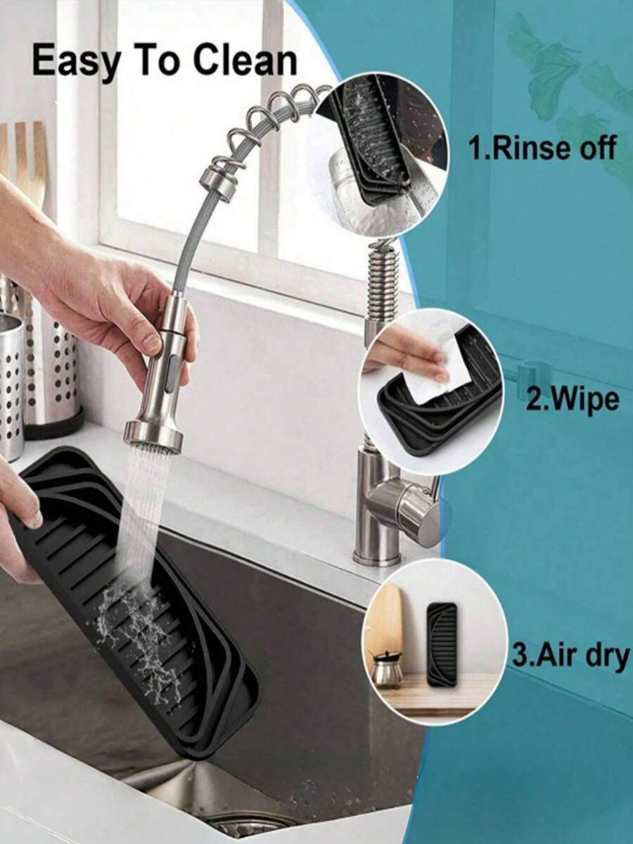 1pc Silicone Water Dispenser Drip Tray Collector - Non-Slip, Cuttable ...