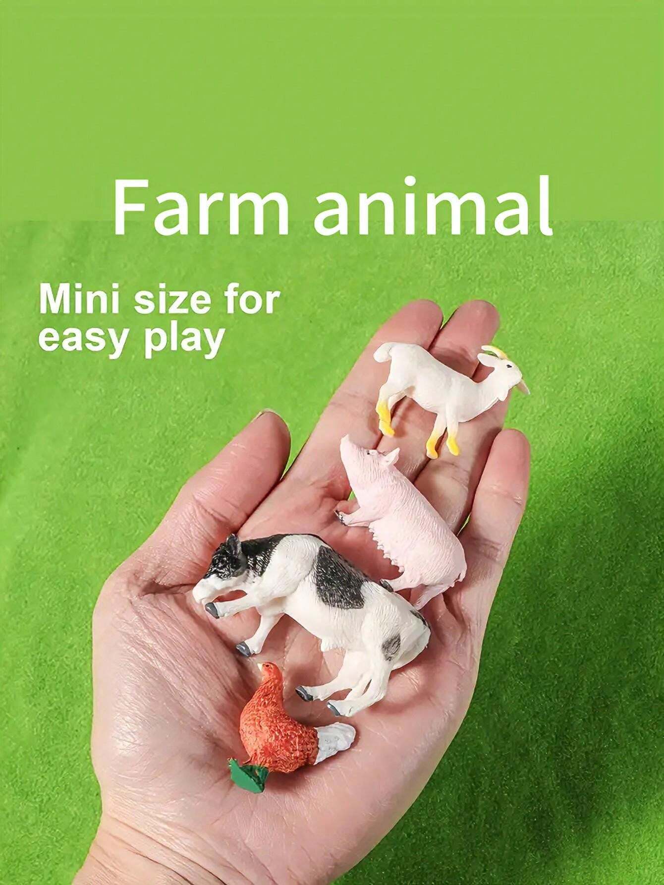 Farm Animal Realistic Models Set, Including Mini Chicken, Duck, Goose ...