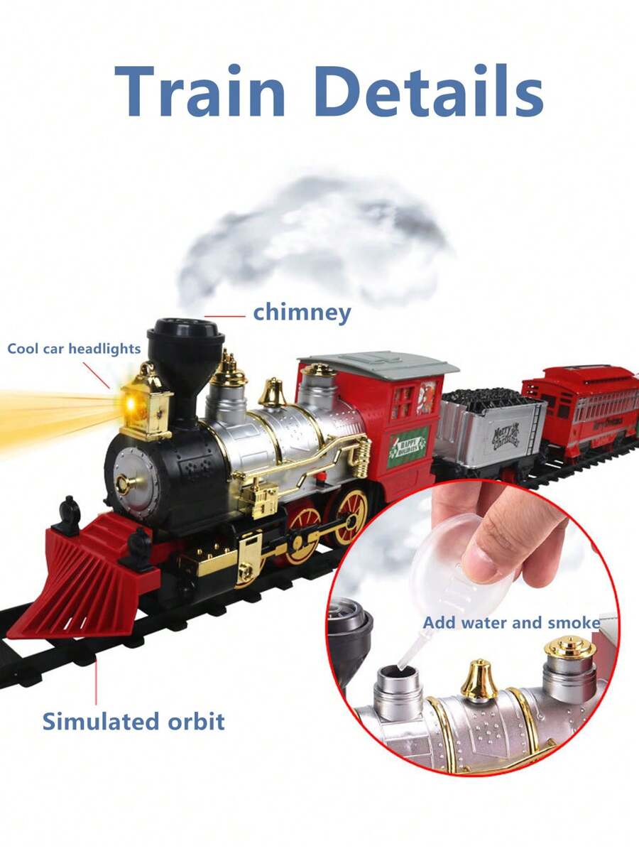 Classic Christmas Electric Steam Train With Water Transformation, Smoke ...