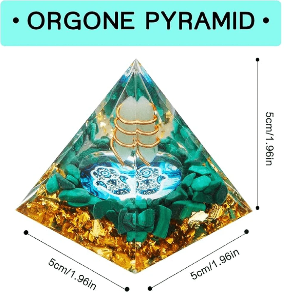 Orgone Pyramid, Small Healing Crystal Pyramid Porstive Energy Generator ...