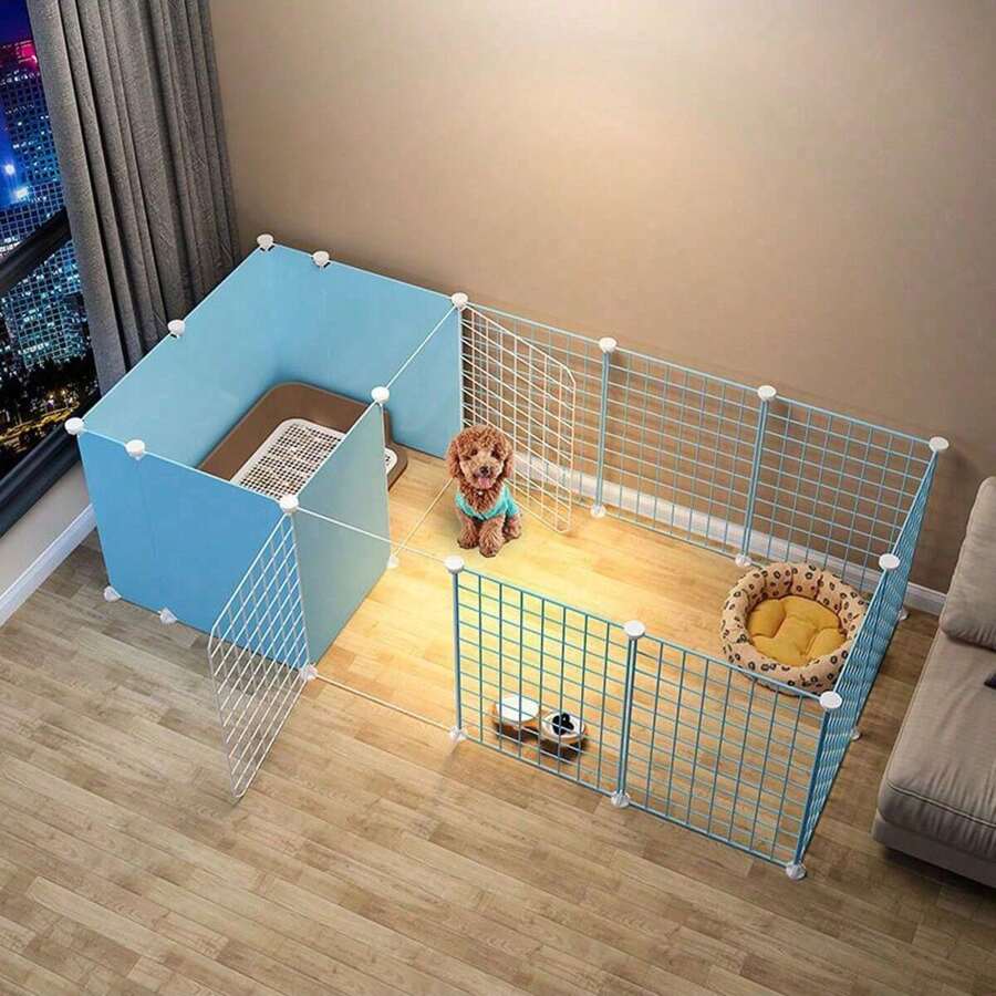 Pet Fence For Small Dogs, Puppy Dog Bed Kennel Isolation Door Iron Art ...