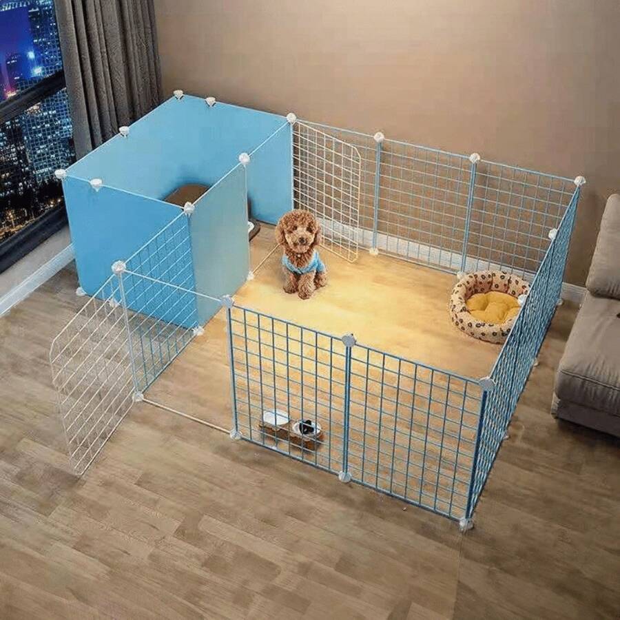 Pet Fence For Small Dogs, Puppy Dog Bed Kennel Isolation Door Iron Art ...