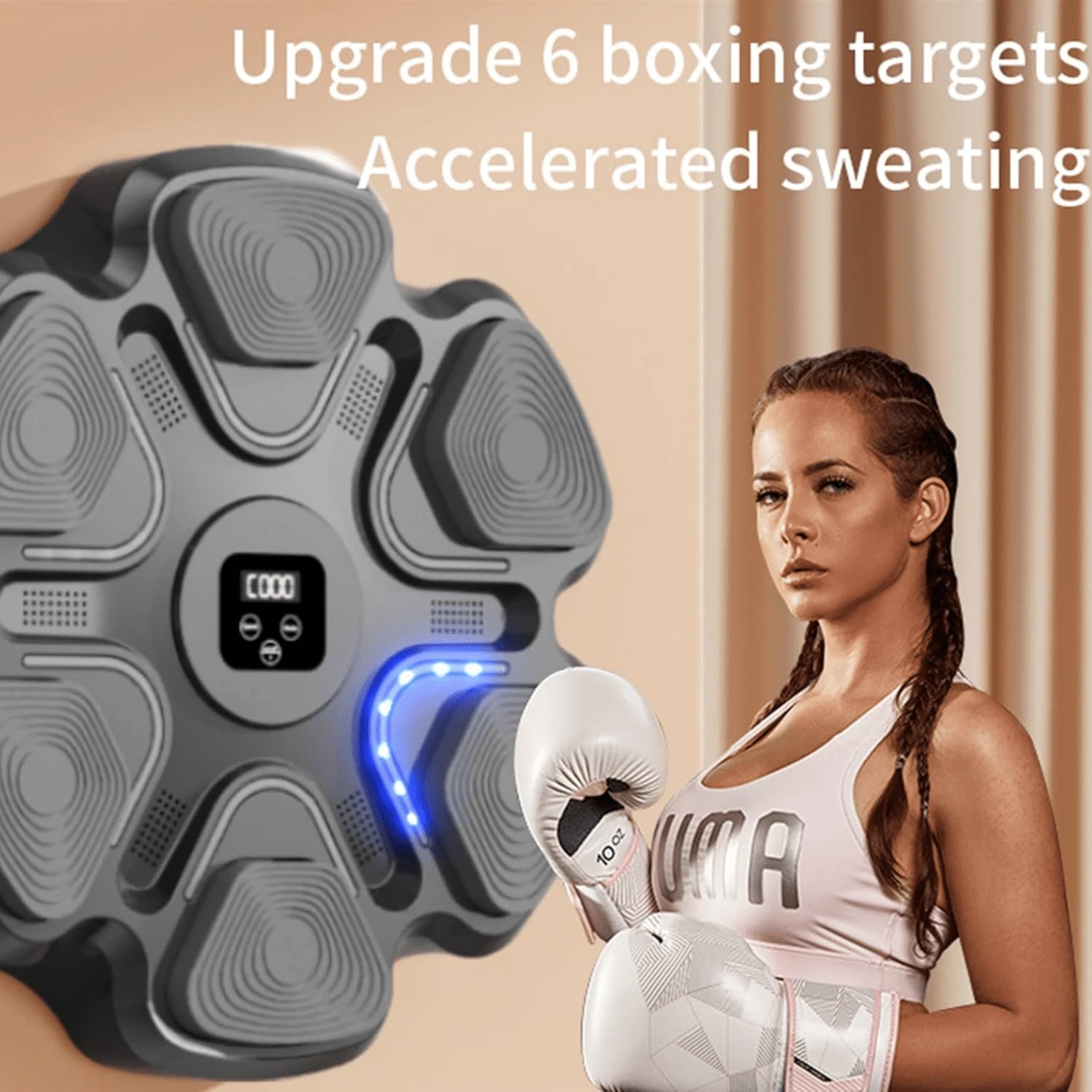 Music Boxing Machine, Smart Bluetooth Boxing Trainer, Wall Mounted ...
