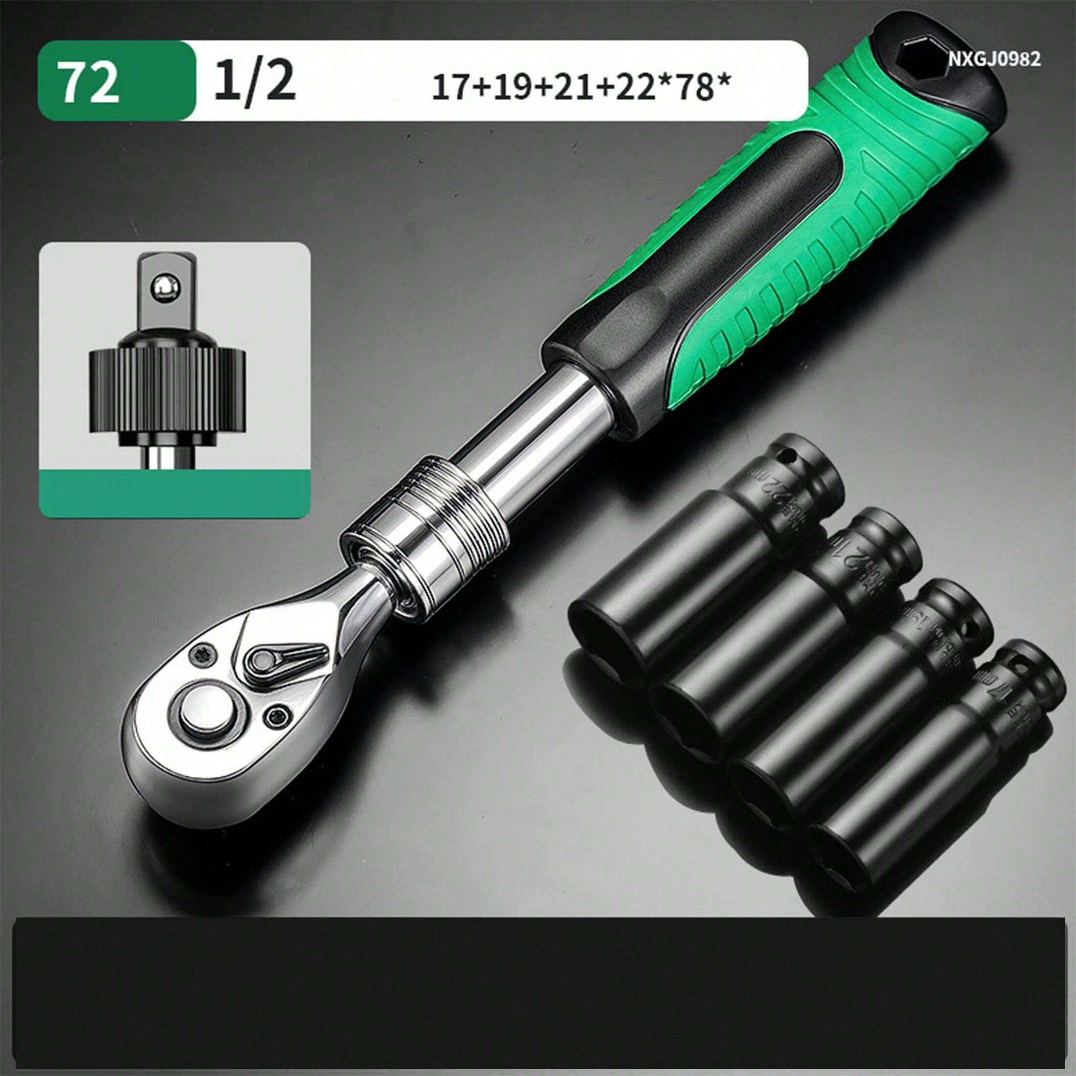 52-In-1 Multi-Functional Socket Wrench Set With Anti-Slip Handle ...