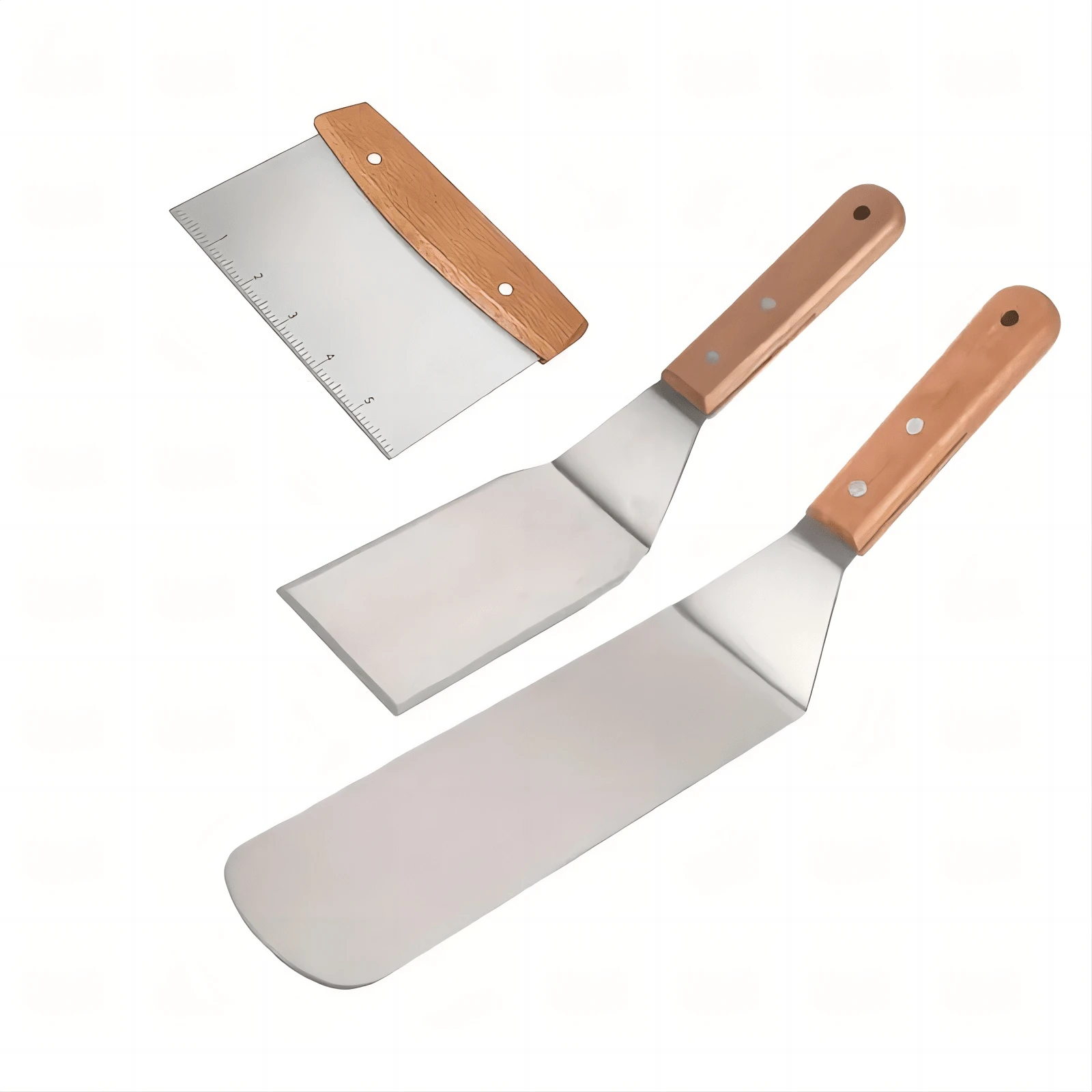 3 Pcs Heavy-Duty Stainless Steel Scraper And Grill Scraper Set ...