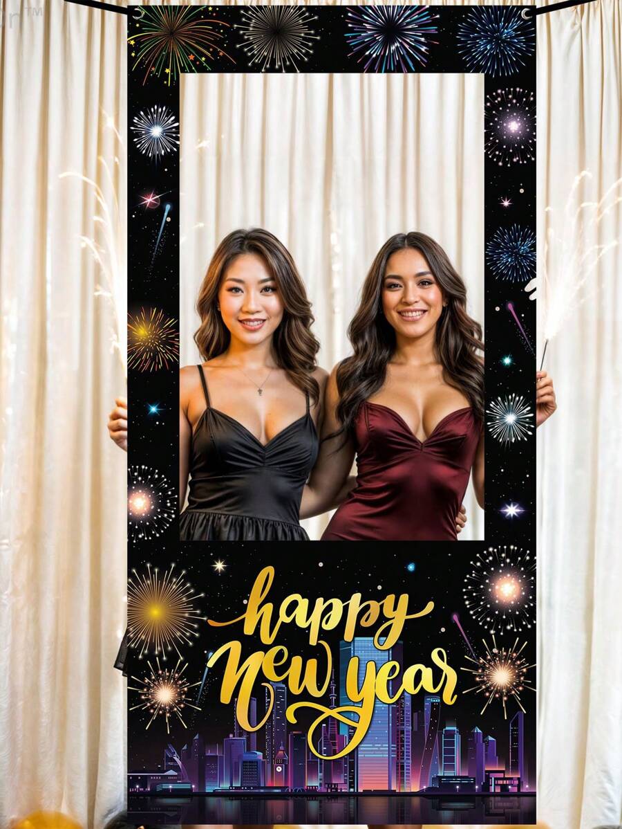 New Year Photo Booth Frames , |Colorful Happy New Year Photo Booth ...