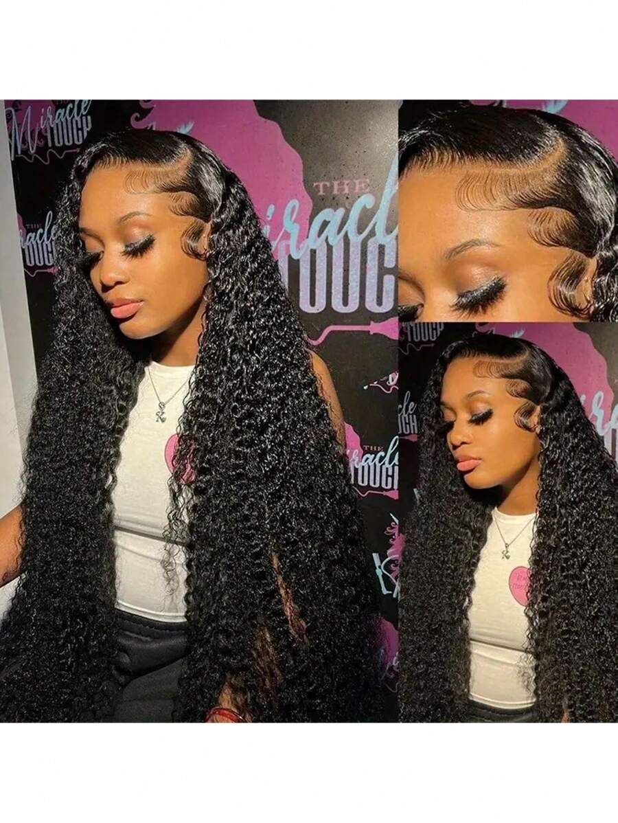 34 Inch Discount 13x4 Jerry Curly Lace Wig Human Hair 150% Density Pre ...