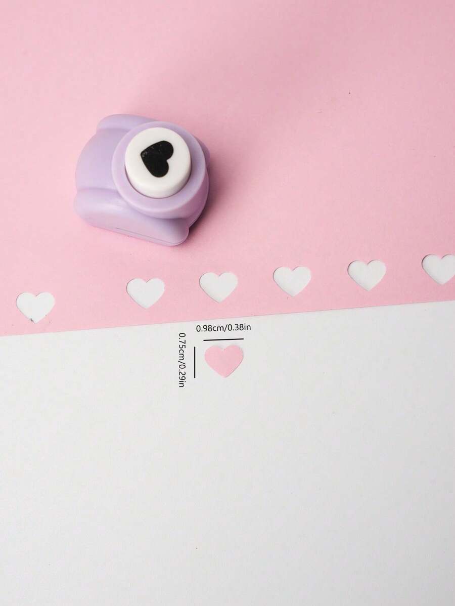 1pc Cute Heart-Shaped Paper Punch For DIY Handmade Art And Crafts, Hole ...