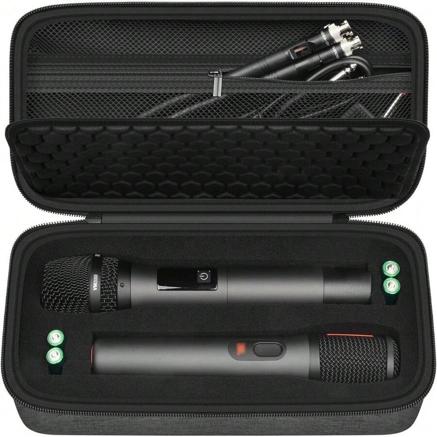 ALKOO Wireless Microphone Case For Wireless Two Microphone System DIY ...