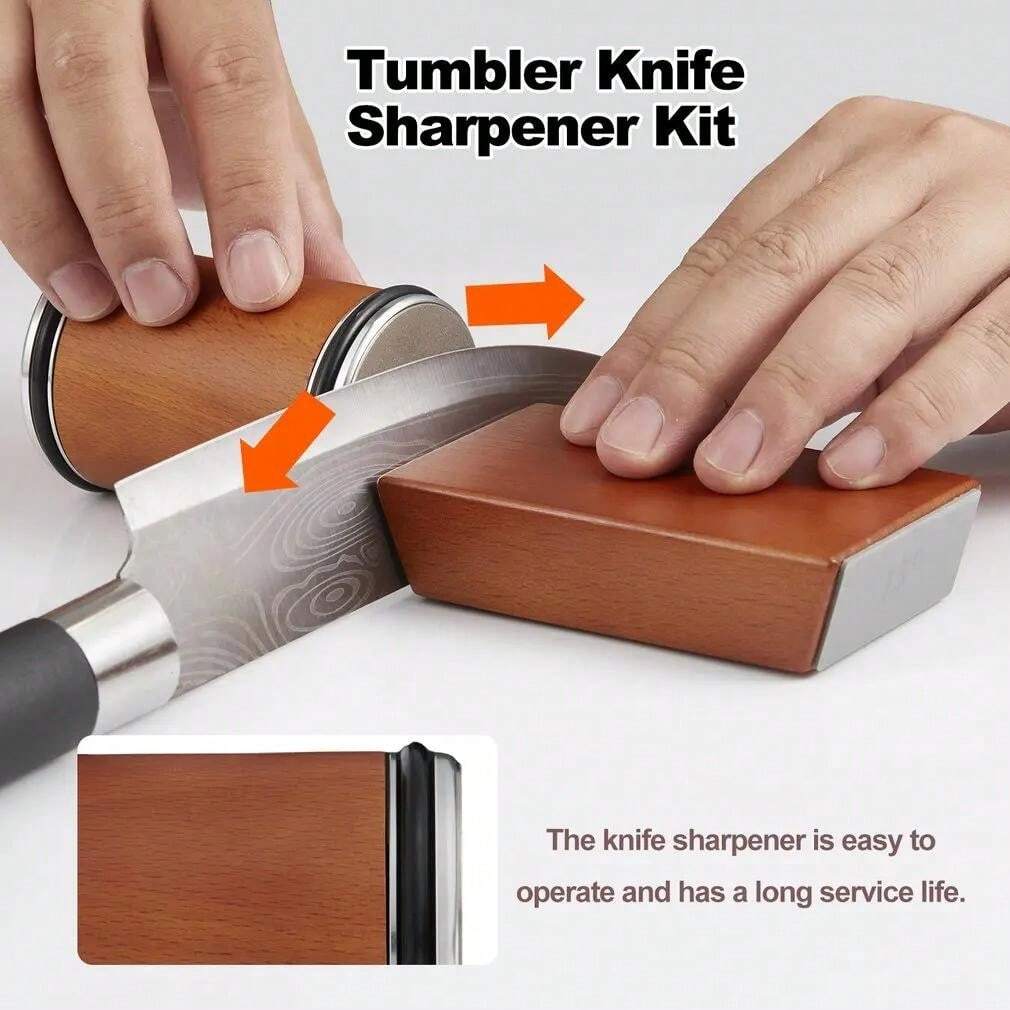 Rolling Knife Sharpener Magnetic Knife Holder Diamond Sharpening Stone ...
