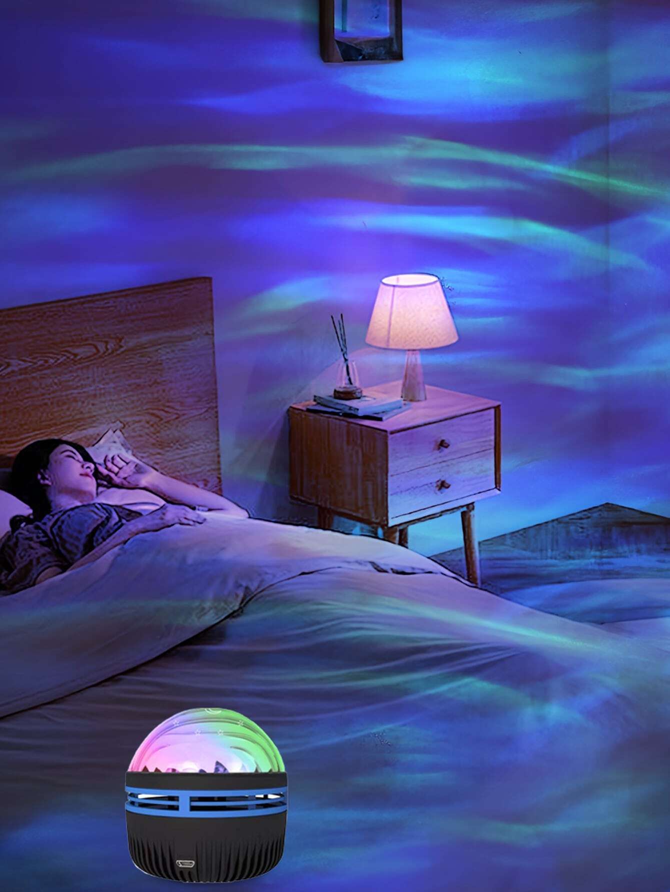 LED Aurora Night Light With Remote Control LED- Dimmable, Home Use ...