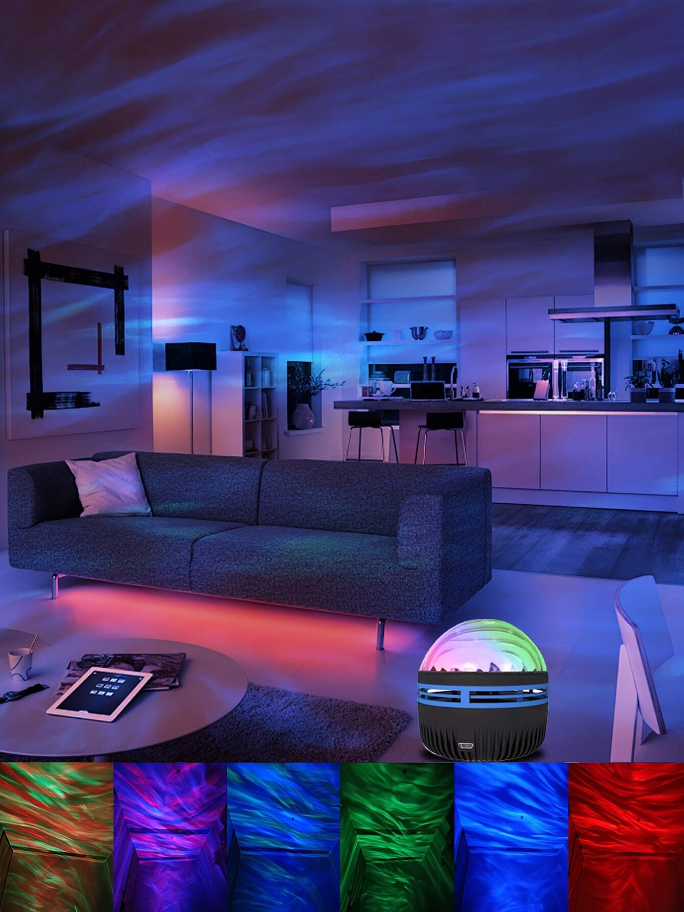 LED Aurora Night Light With Remote Control LED- Dimmable, Home Use ...