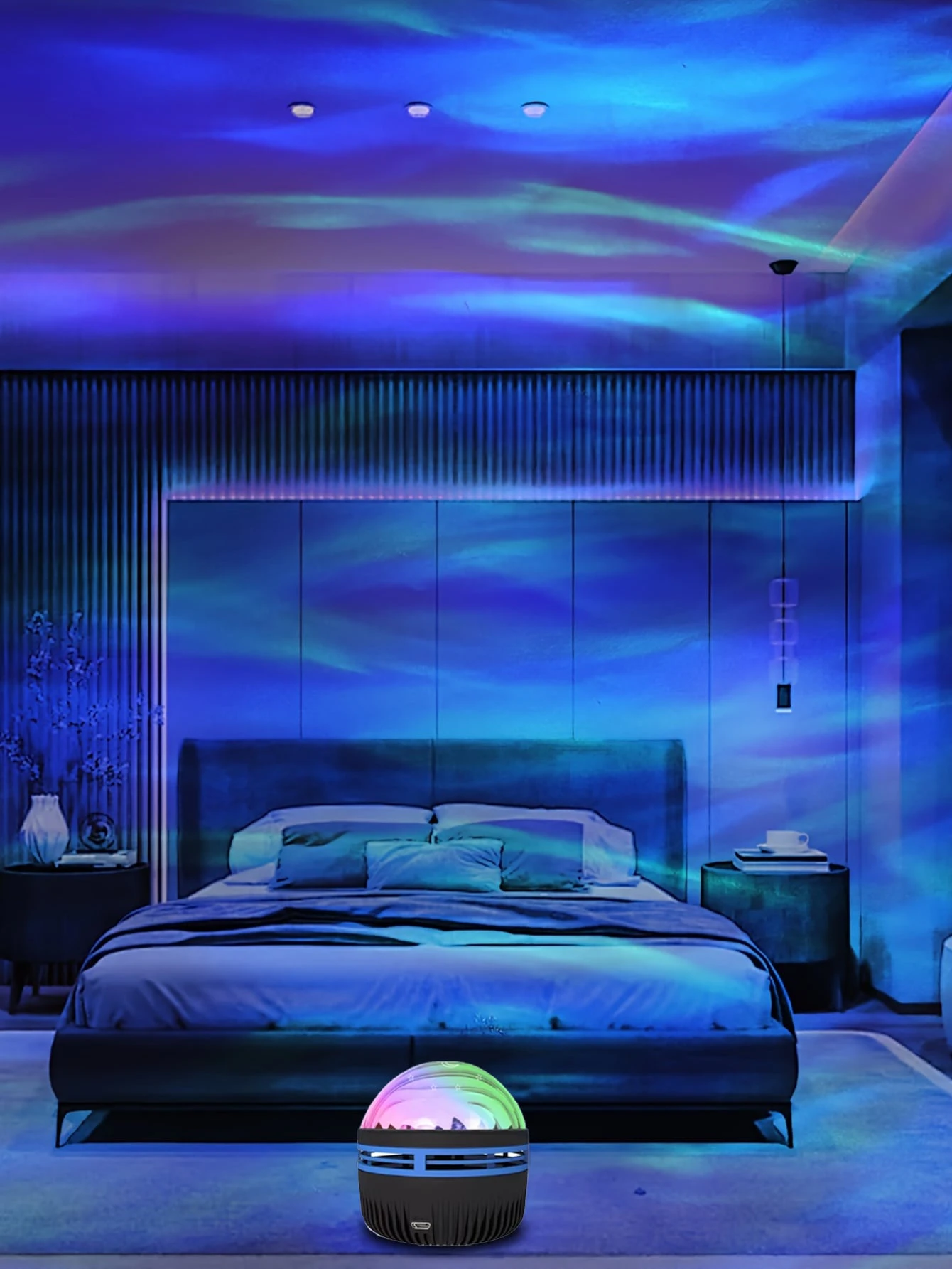 LED Aurora Night Light With Remote Control LED- Dimmable, Home Use ...