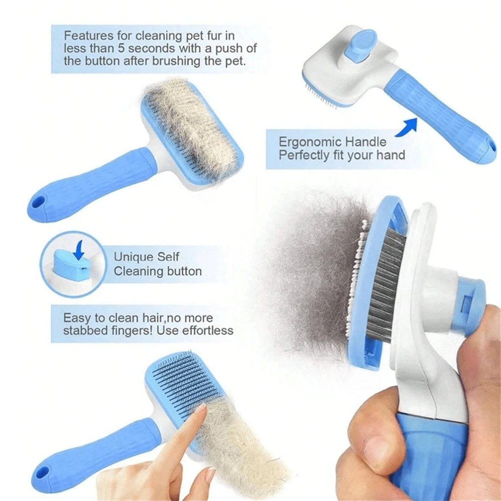 1pc Pet Grooming Brush, Square Shaped Pet Deshedding Tool, Cat Dog Hair ...
