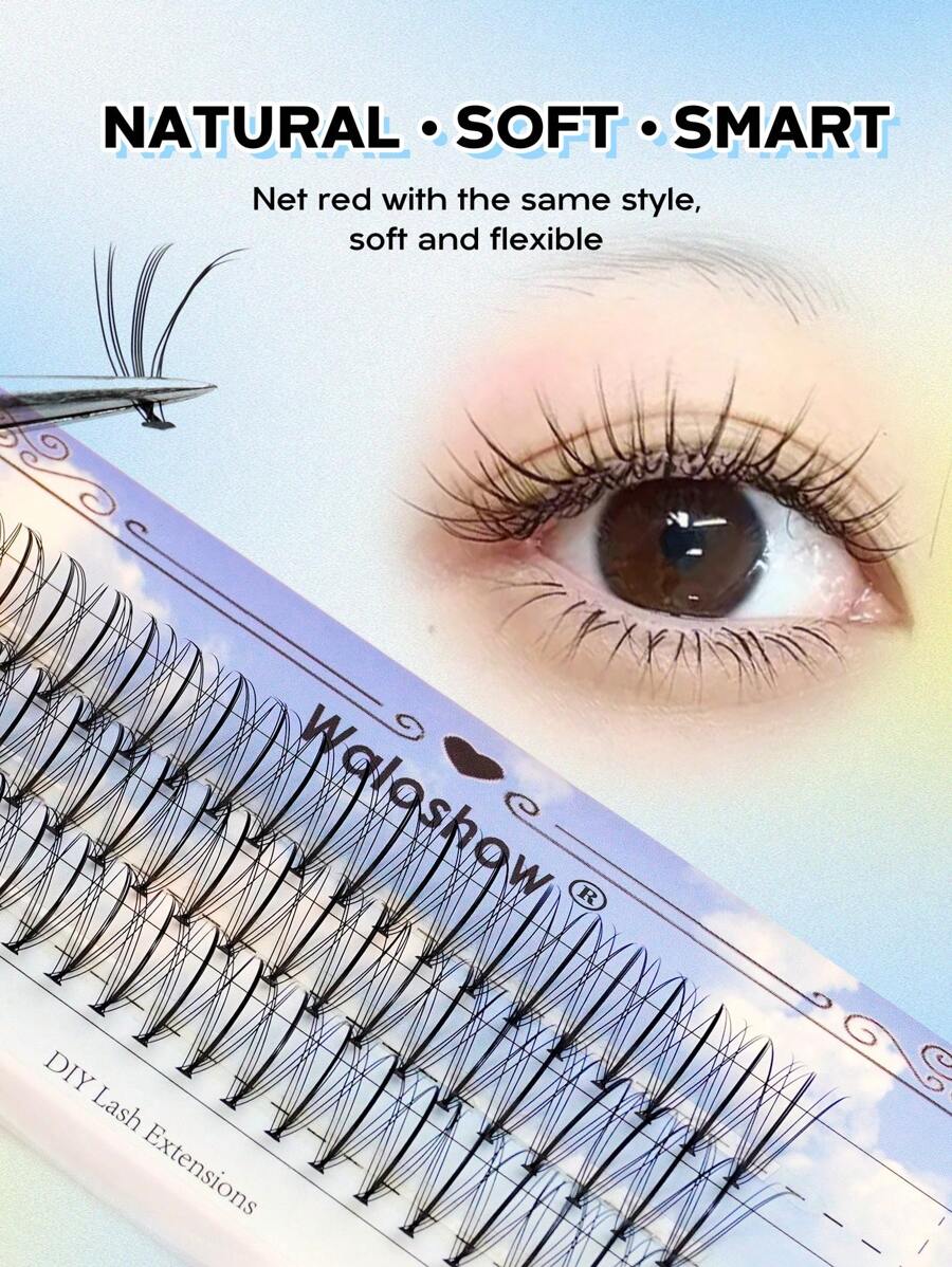 60 Clusters D Curl Luxurious 3D-9D Premade Wispy Spike Lashes - Fluffy ...