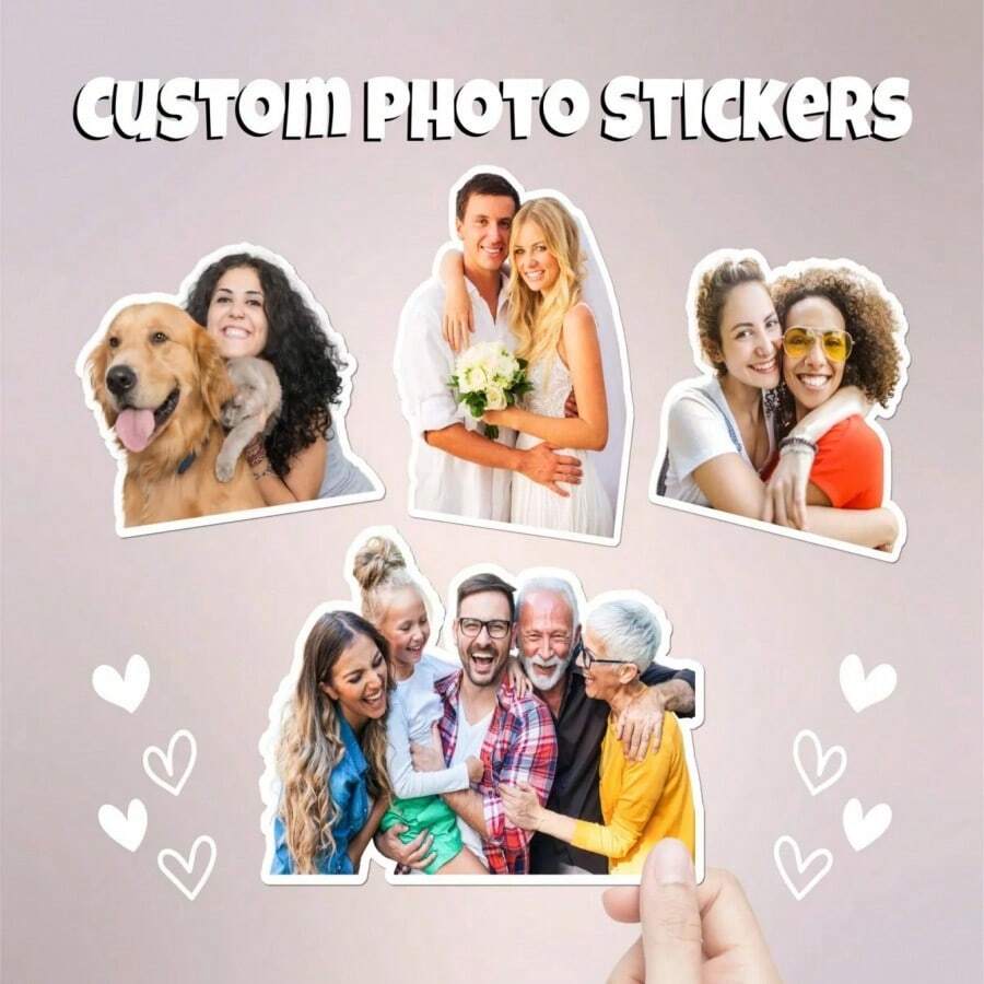 12pcs Personalize S Asymmetrical Photo Stickers - Personalized Photo ...