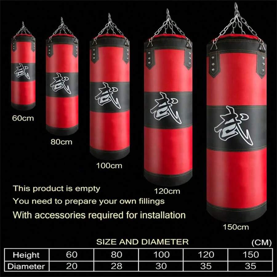 Punch Sandbag Durable Hanging Hollow Sandbag Boxing Heavy Punch Bag ...