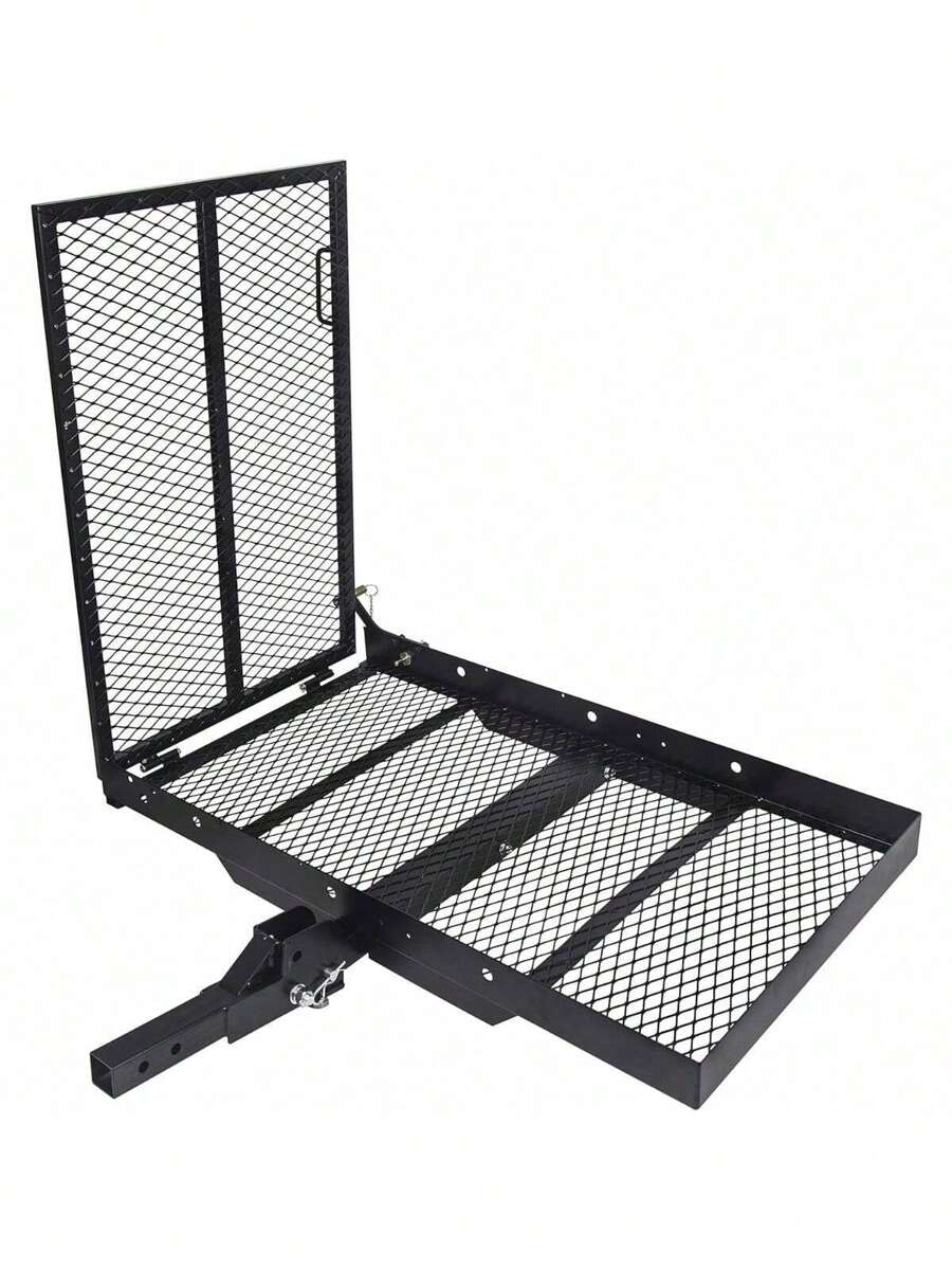 Hitch Cargo Carrier With Ramp Foldable Hitch Mount Wheelchair Carrier ...