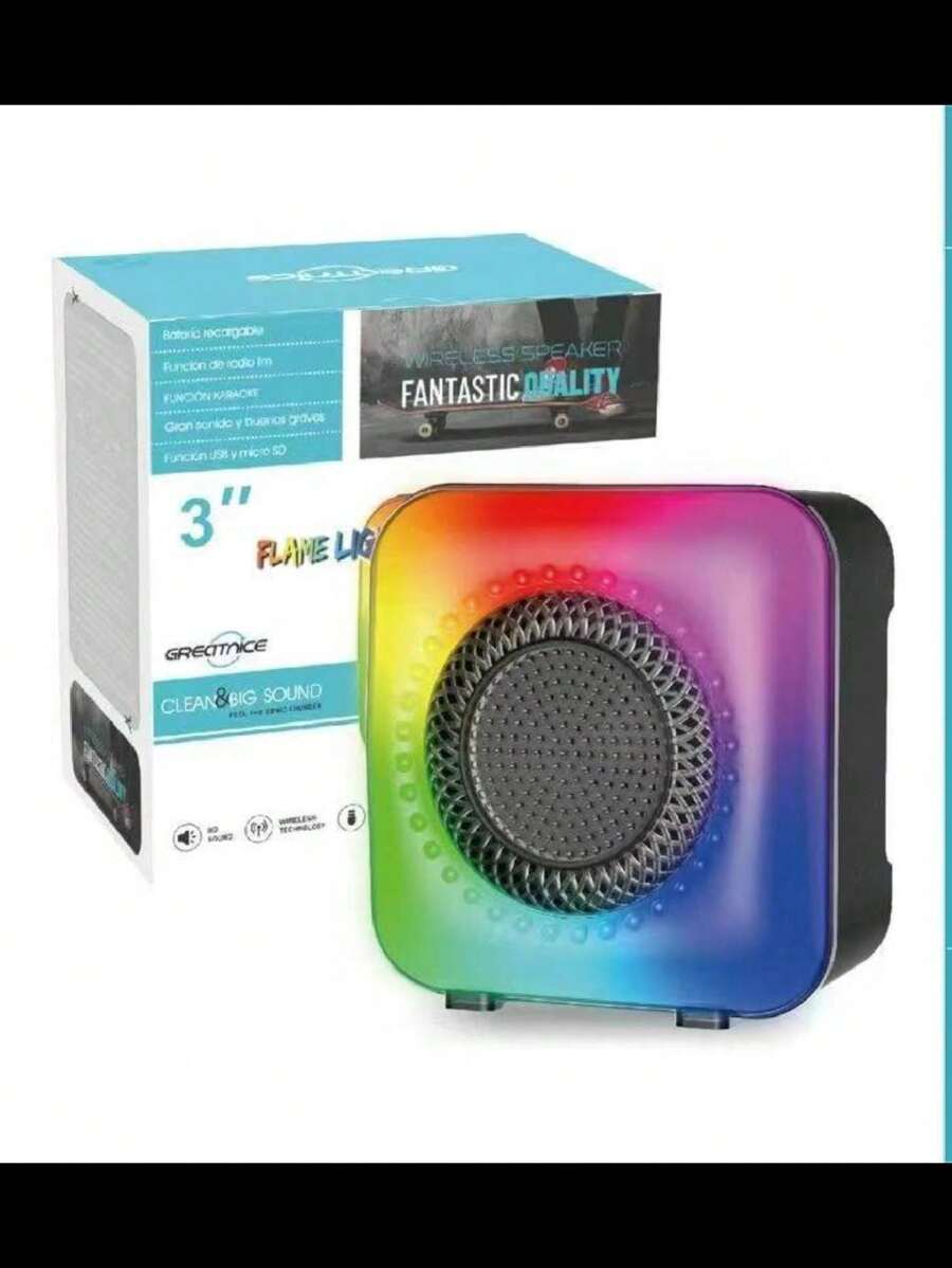 Portable RGB LED Bluetooth Speaker TWS True Wireless Stereo | SHEIN USA