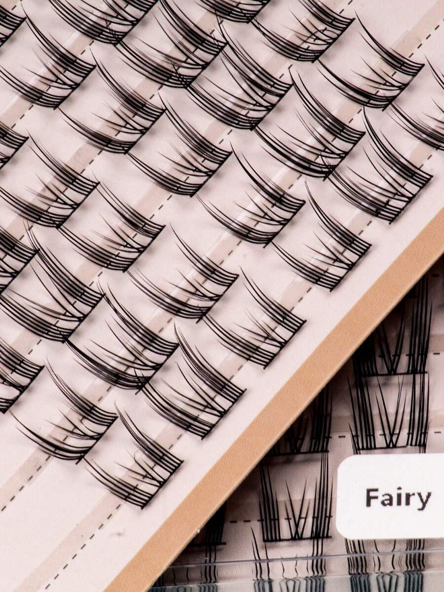 60pcs D Curl 12mm Cluster Anime Lashes Fairy Style Natural Look ...