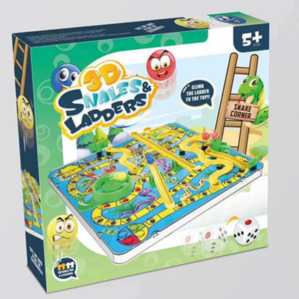 3D Snakes And Ladders Board Game, Suitable For 5 Years Old And Above ...