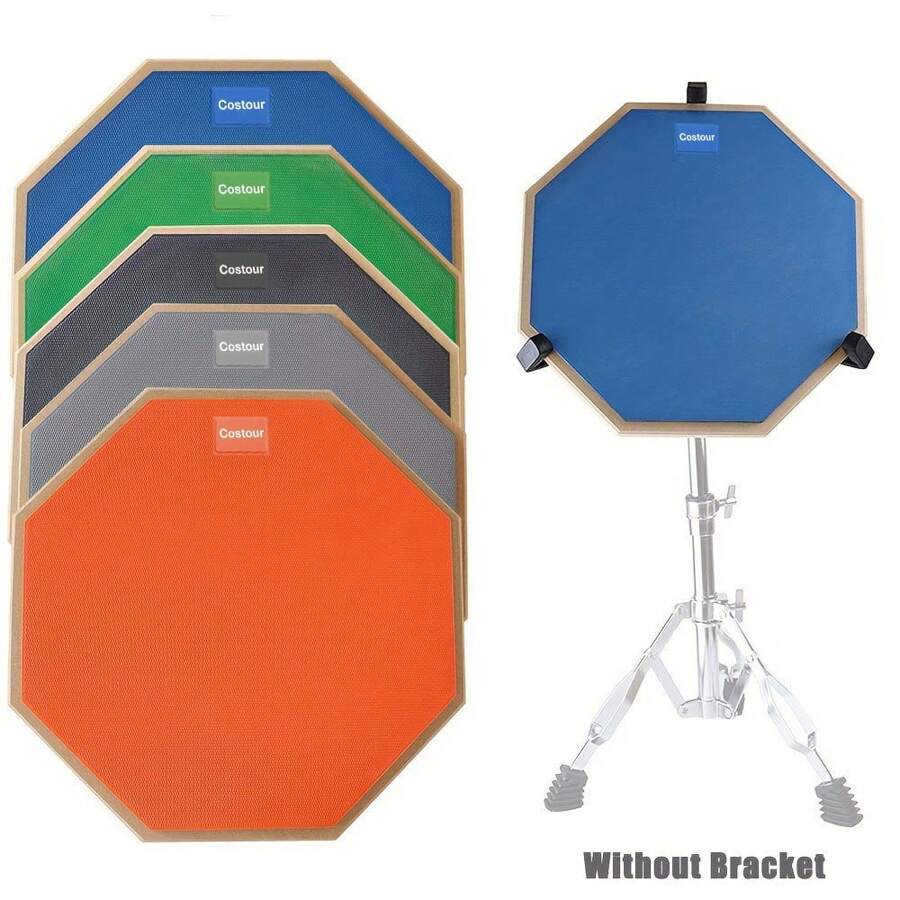 8-Inch Double-Sided Triple-Layer Silent Drum Practice Pad - Rubber Mute ...