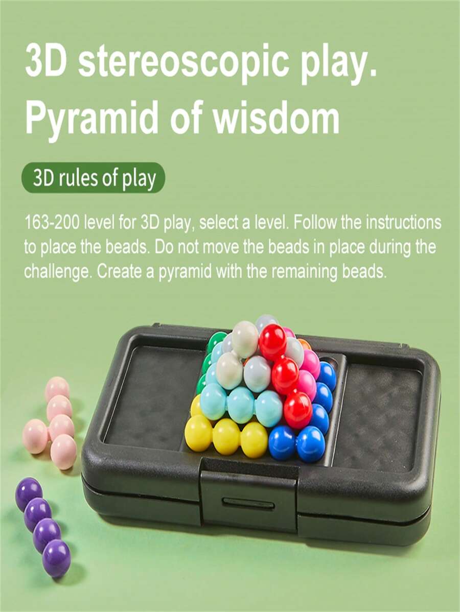 Children's Wisdom Pyramid IQ Puzzle Game, 3D Intellectual Pyramid IQ ...