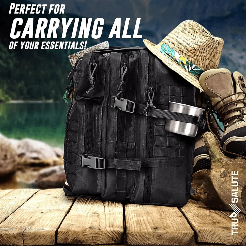 45L Large Military Grade Tactical Backpack 3-Day Army Assault Pack With ...